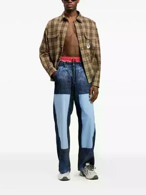Palm Angels Logo-patch Checked-pattern Shirt