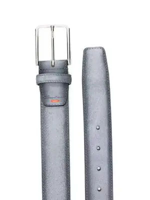 Santoni Belt With Silver Buckle