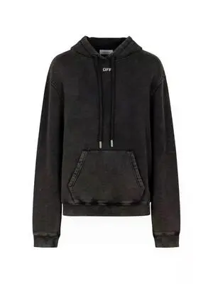 Off-White Arrows Acid-wash Hoodie - Grey