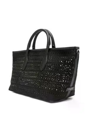 GIANNI CHIARINI Laser-cut Tote Bag - Black