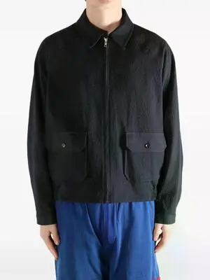 BODE Seersucker Coach's Bomber Jacket - Black