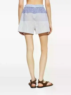 Moschino Patchwork Striped Shorts - White