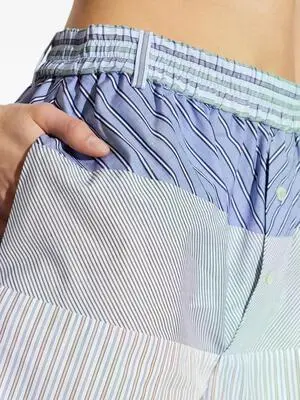 Moschino Patchwork Striped Shorts - White