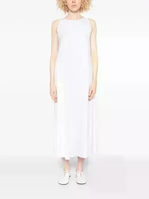Max Mara Sleeveless A-line Midi Dress - White