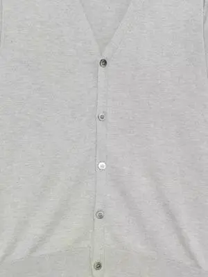 Alpha Studio Button V-neck Cardigan - Grey