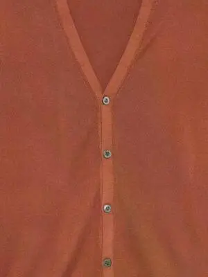 Alpha Studio V-neck Button Cardigan - Brown