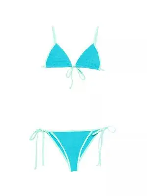 Bond Eye Crinkle-effect Bikini - Blue