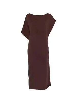 Alpha Studio Boat-neck Midi Dress