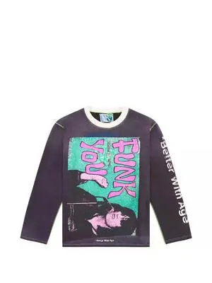 BETTER WITH AGE Rivka Reversible Graphic-print T-shirt - Black