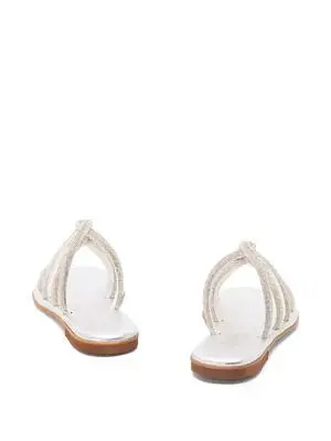 KIMA Knotted Embellished Flat Sandals
