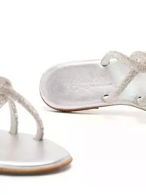 KIMA Knotted Embellished Flat Sandals