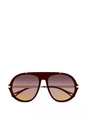 Chloé Oversized-frame Gradient-lens Sunglasses - Brown