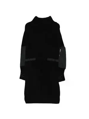 Iceberg High-neck Dress With Zip Pockets - Black