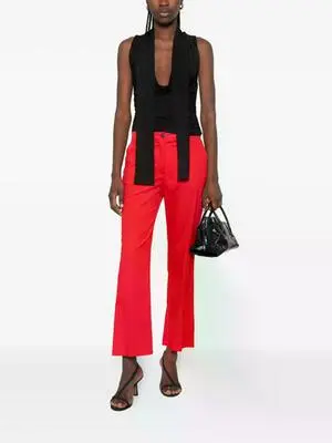 Pinko Straight Leg Velour Trousers