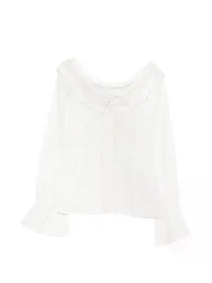 Posse Danielle Lace-trim Blouse - Neutrals