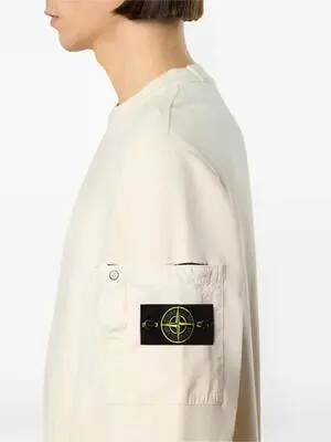 Stone Island Compass Logo-patch Sweater - Neutrals