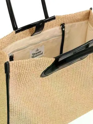VIVIENNE WESTWOOD Troy Woven Tote - Neutrals
