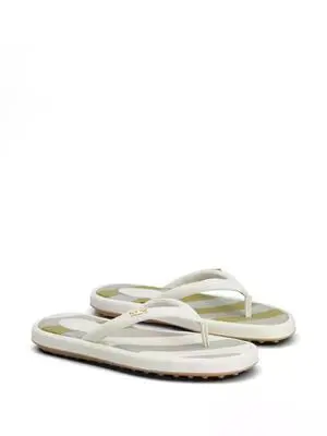 TOD'S Logo-lettering Thong Sandals - Neutrals