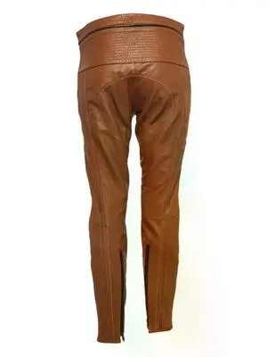 Chloé Leather Straight-leg Trousers