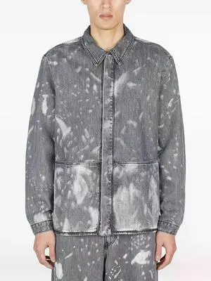 AHMED AMER Bleached Denim Jacket