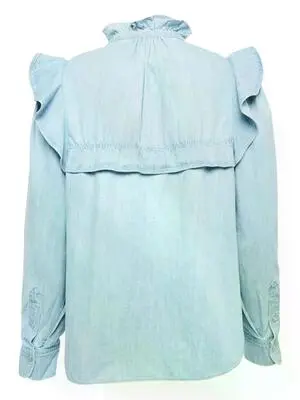 ISABEL MARANT VINTAGE Idety Ruffle Denim Shirt