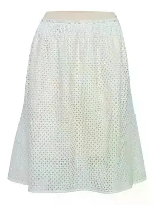 See By Chloé Eyelet Cotton A-line Skirt