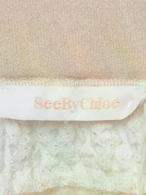 See By Chloé Eyelet Cotton A-line Skirt