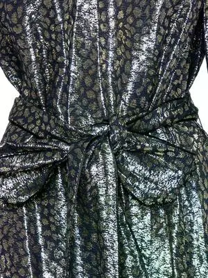 Layeur Metallic Print Blouse And Maxi Skirt Set