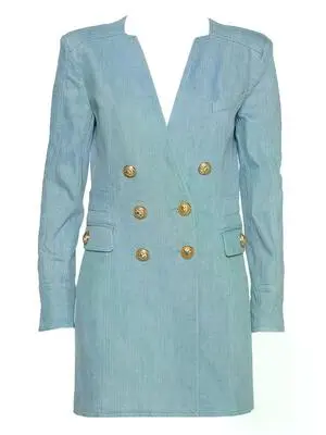 Balmain Double-breasted Denim Dress