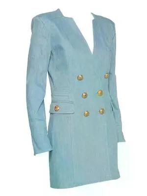 Balmain Double-breasted Denim Dress