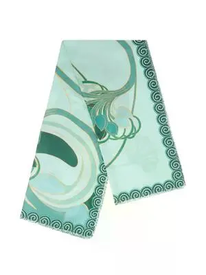 La DoubleJ Floral Print Scarf - Green