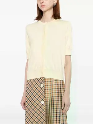 N.peal Short-sleeve Cardigan - Yellow
