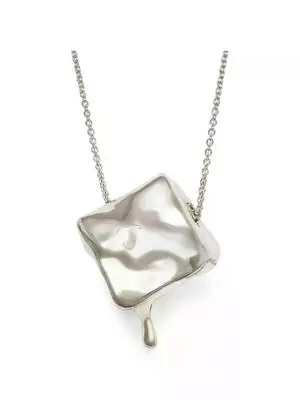 Rabanne Hammered-effect Pendant Necklace