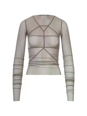 Rick Owens Tulle Long-sleeve T-shirt - Brown