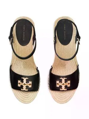 Tory Burch Eleanor Wedge Espadrilles - Black