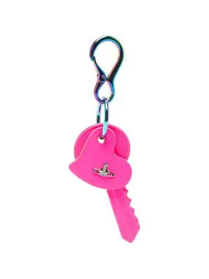 VIVIENNE WESTWOOD Orb Heart-shaped Keyring - Pink