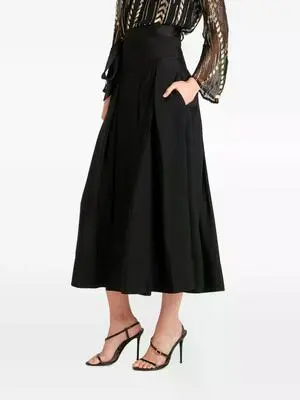 TEMPERLEY LONDON Elodie Pleated Midi Skirt - Black