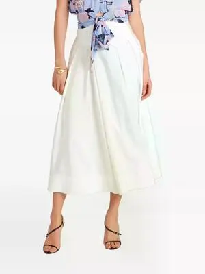 TEMPERLEY LONDON Elodie Pleated Midi Skirt - Neutrals