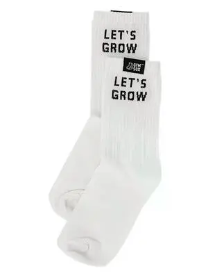 Happy Socks Let's Grow' Socks - White