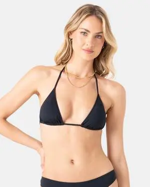 Roxy Sd Beach Classics Tiki Triangle Bikini Top - Anthracite
