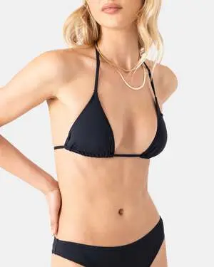 Roxy Sd Beach Classics Tiki Triangle Bikini Top - Anthracite