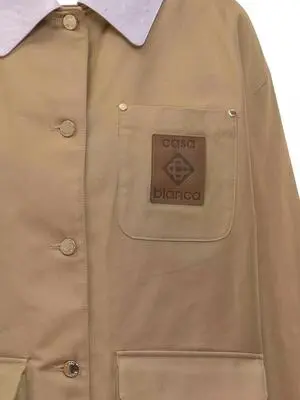 Casablanca Leather-collar Patch-pocket Jacket