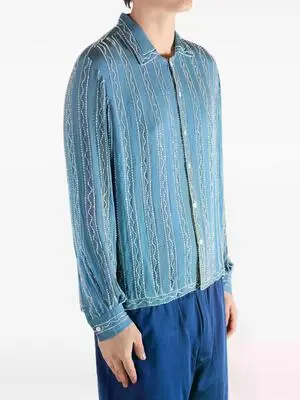 BODE Beaded Sea Stripe Shirt
