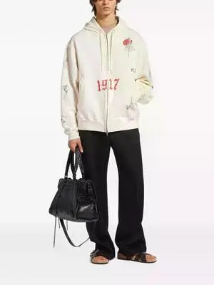 Balenciaga Graphic-print Zip-up Hoodie