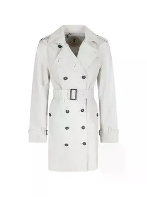 SAVE THE DUCK Belted Double-breasted Trench Coat - Neutrals