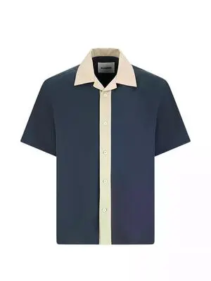 JIL SANDER Contrast-collar Short-sleeved Shirt