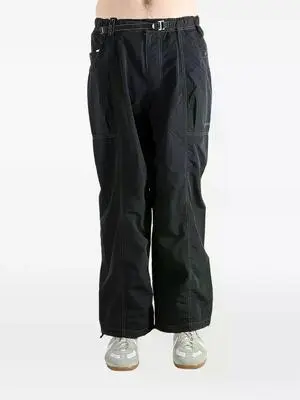 AND WANDER Contrast-stitch Belted Trousers