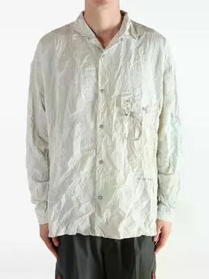 AND WANDER Crinkled-effect Shirt