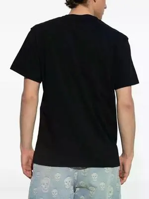 Alexander McQueen Logo-print Embroidered T-shirt - Black