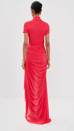 Christopher Esber Fusion Ruched Ripple Dress